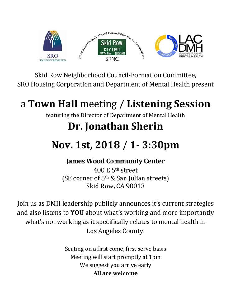 SAVE THE DATE! Town Hall Meeting/Listening Session with DMH Director Dr ...